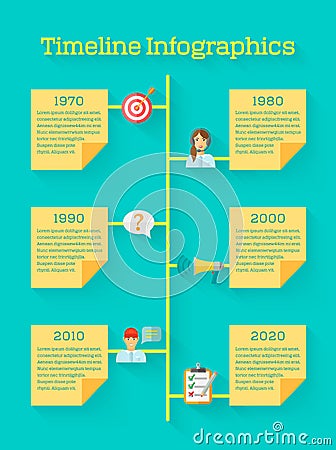 Timeline Infographic Feedback Cartoon Vector | CartoonDealer.com #42239269