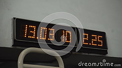 Old Digital Display with Counter of Arrival and Departure Time of Metro ...