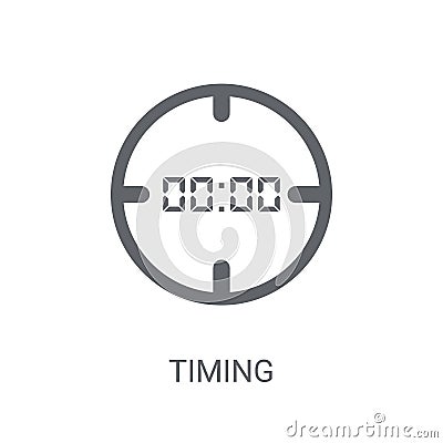 Timing Icon. Trendy Timing Logo Concept On White Background From ...