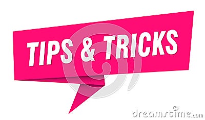 Tips And Tricks Banner. Tips And Tricks Speech Bubble, Label, Sticker ...