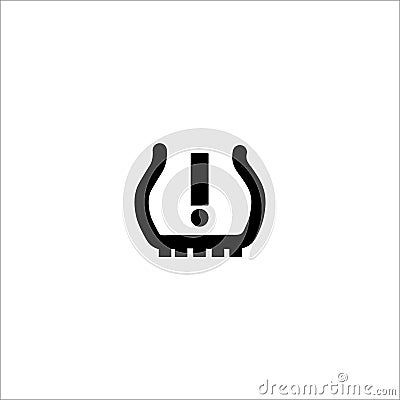 Tire Pressure DTC Code Warning Light Icon. Car Service Vector ...