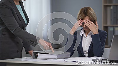 Tired Stressed Executive Office Worker Feeling Pressure Boss, Overtime ...