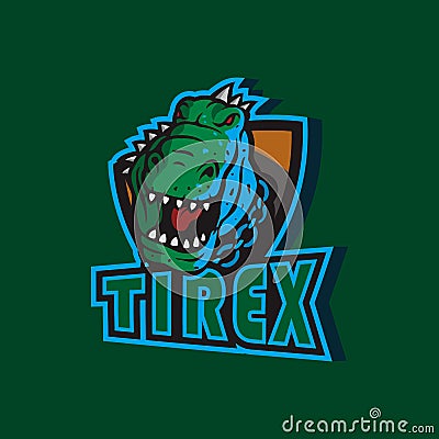 Tirex Mascot Logo Design. Vector Illustration | CartoonDealer.com ...