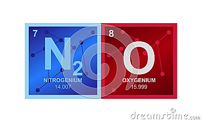 Vector Symbol Of N2O Nitrous Oxide Or Laughing Gas Molecule Consisting ...