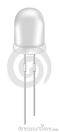 Vector Realistic 3d White Light Emitting Diode Small LED Light Bulb ...