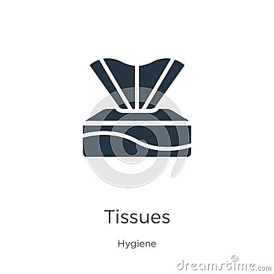 Tissues Icon Vector. Trendy Flat Tissues Icon From Hygiene Collection ...