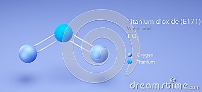 Titanium Dioxide, Molecular Structures, E171, Ball And Stick Model 3d ...
