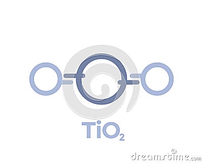 Titanium Dioxide Molecule Icon On White Cartoon Vector | CartoonDealer ...