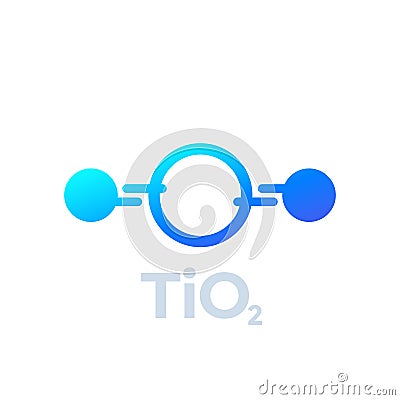 Titanium Dioxide Molecule Icon On White, Vector | CartoonDealer.com ...