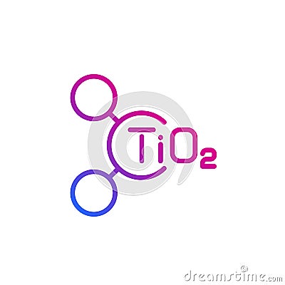 Titanium Dioxide Molecule, Vector Line Icon | CartoonDealer.com #189149648