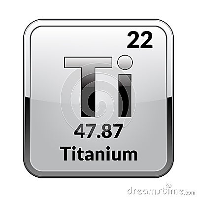 Titanium Symbol.Chemical Element Of The Periodic Table On A Glossy ...