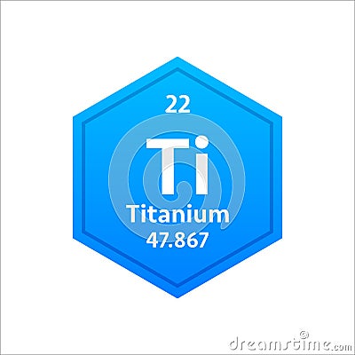 Titanium Symbol. Chemical Element Of The Periodic Table. Vector Stock ...