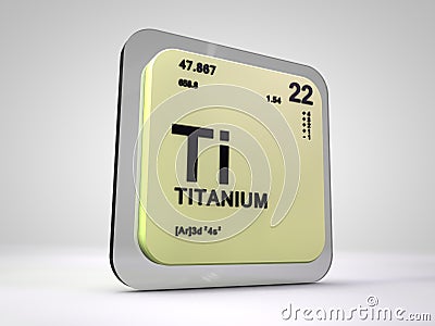 Titanium - Ti - Chemical Element Periodic Table Royalty-Free Stock ...