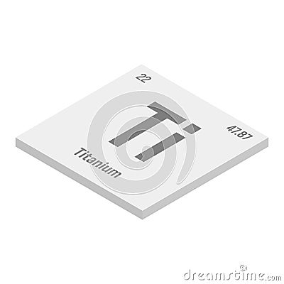 Titanium, Ti, Periodic Table Element Stock Illustration | CartoonDealer ...
