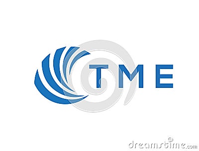 TME Letter Logo Design On White Background. TME Creative Circle Letter ...