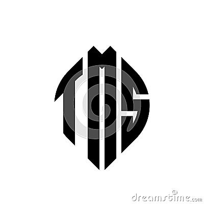 TMS Circle Letter Logo Design With Circle And Ellipse Shape. TMS ...
