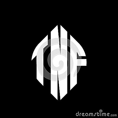 TNF Circle Letter Logo Design With Circle And Ellipse Shape. TNF ...