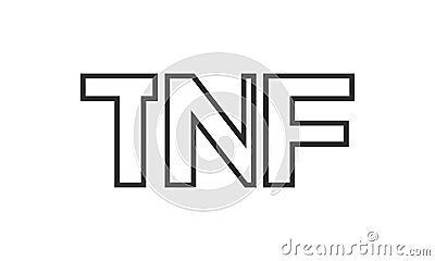 TNF Logo Design Template With Strong And Modern Bold Text. Initial ...