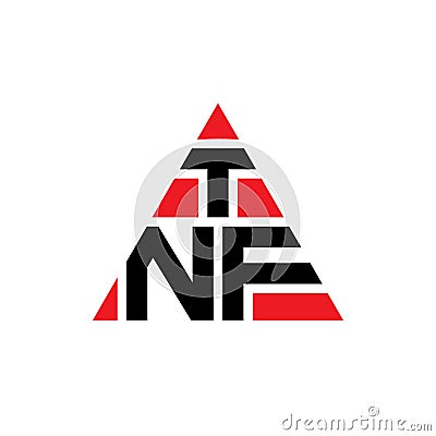 TNF Triangle Letter Logo Design With Triangle Shape. TNF Triangle Logo ...