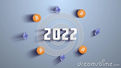 From 2021 To 2022 Bitcoin Crypto Mining Logo Transaction, 2022 Bitcoin ...
