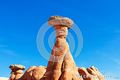 Toadstool Hoodoos Balanced Rock Formation, A Group Of Desert Rock ...