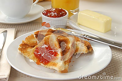 Toast With Jelly Stock Photos - Image: 16773973