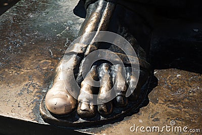 Toe Of The Statue Of Gregory Of Nin In Split Editorial Photo ...