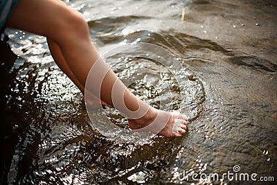 Testing the Water stock image. Image of dipping, warm - 2349465