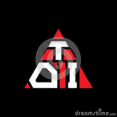 TOI Triangle Letter Logo Design With Triangle Shape. TOI Triangle Logo ...