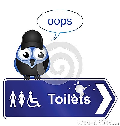 Toilet Sign Cartoon Vector | CartoonDealer.com #27225157