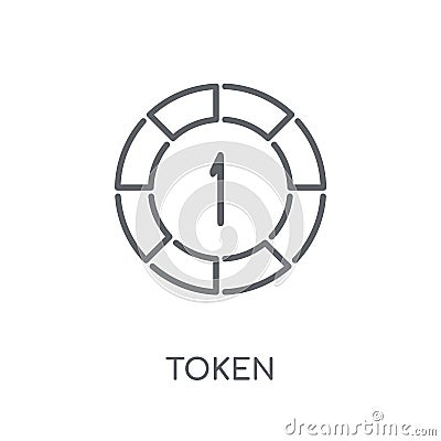 Token Linear Icon. Modern Outline Token Logo Concept On White Ba ...