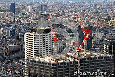 Tokyo Construction stock image. Image of scraper, tokyo - 9772097