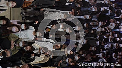 Vertical Shot of Walking through the Crowded Streets, High Population ...