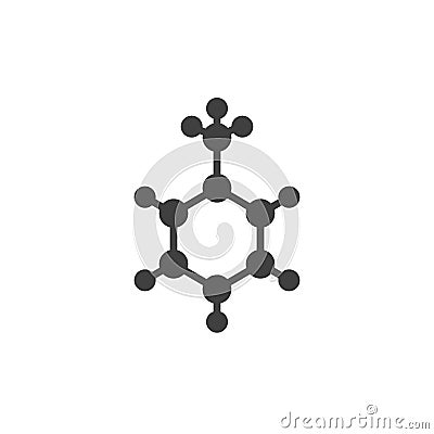 Toluene Molecular Structure Vector Icon | CartoonDealer.com #168677198