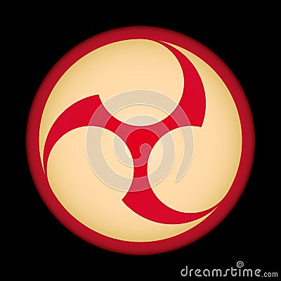 Japanese Tomoe Design, A Comma-like Swirl Symbol And Taiko Drum Pattern ...