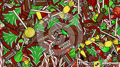 Tons of Christmas Candy Raining Down Backdrop Stock Video - Video of ...