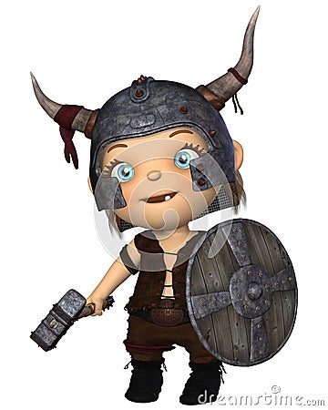 Toon Baby Viking Royalty Free Stock Image - Image: 28472866
