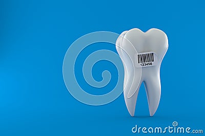 Tooth With Barcode Sticker Royalty-Free Cartoon | CartoonDealer.com ...