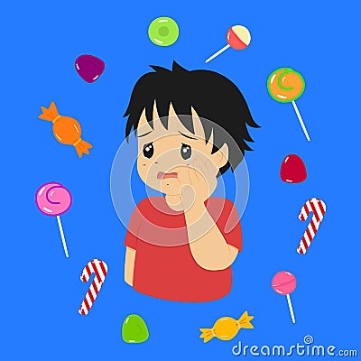 Toothache Boy Vector | CartoonDealer.com #94661378