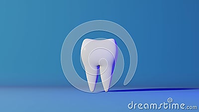 Toothache 3D Loop Animation Neon Light Blue Background White Healthy ...