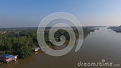 Top down of Tapi River stock video. Video of thailand - 245079817