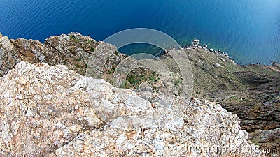 Top Down View of High Cliff Stock Video - Video of coastline, ocean ...