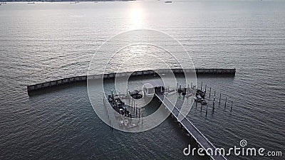 Top Down View Jeti Nelayan Bagan Ajam Stock Footage - Video of jetty ...