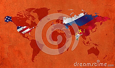 Top Five Most Powerful Countries In The World Stock Illustration ...