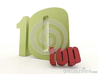 Top 10 Symbol On White Stock Photo | CartoonDealer.com #31311906