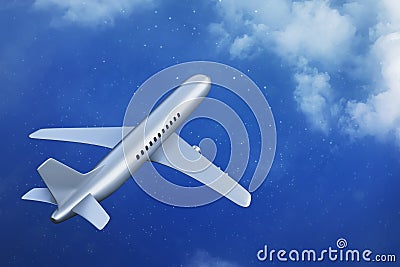 Top View Airplane Flying On 3d Illustrations | CartoonDealer.com #272619345
