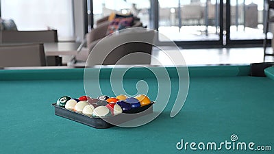 Top View of Billiard Balls on the Table. Stock Footage - Video of ...