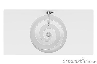 Top View Of Ceramic Bathroom Sink Isolated On White Stock Photography ...