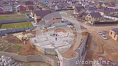 Top View of Concrete Base of House. Clip Stock Video - Video of ...