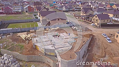 Top View of Concrete Base of House. Clip Stock Footage - Video of ...